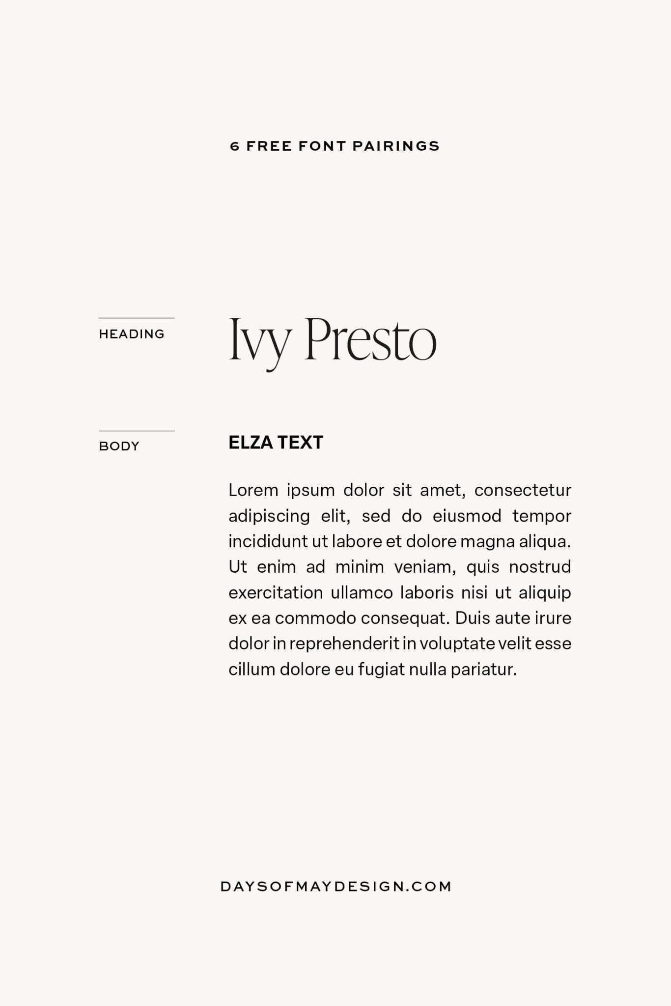 6 Polished and Minimalist Font Pairings (and they are FREE ...