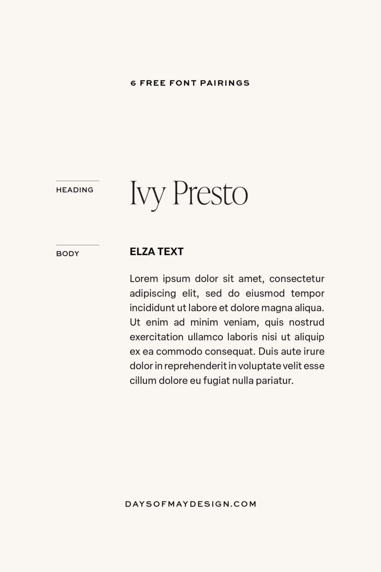 6 Polished and Minimalist Font Pairings (and they are FREE ...